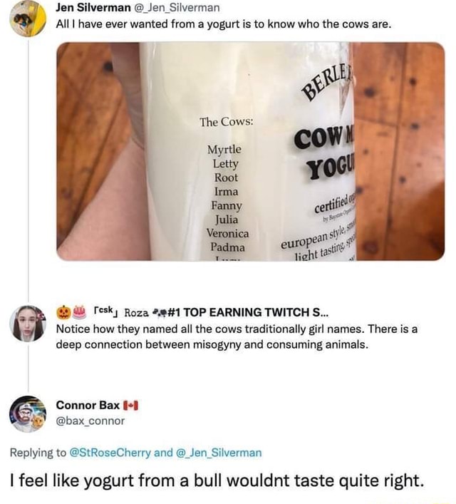 Jan Silverman @ Jen Silverman AllI have ever wanted from a yogurt is to ...