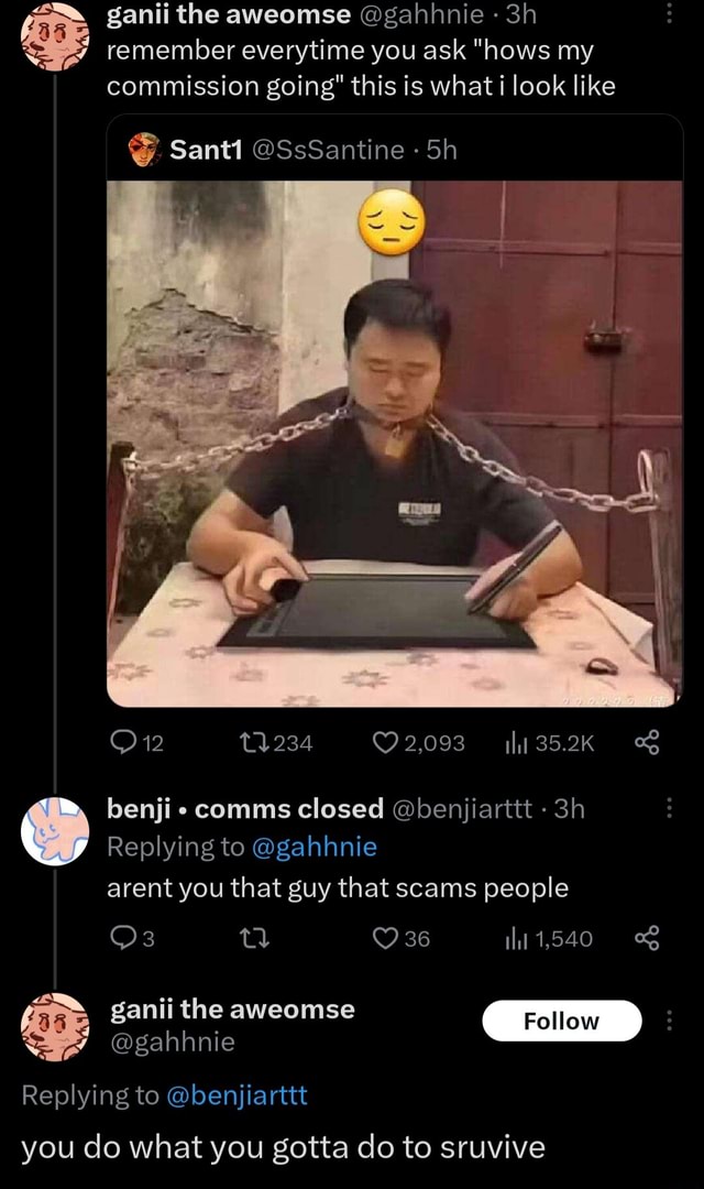 Ganii the aweomse @gahhnie remember everytime you ask "hows my ...