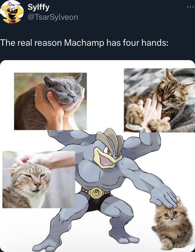 The real reason Machamp has four hands: - iFunny