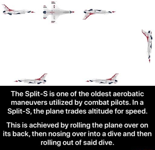 The Split-S is one of the oldest aerobatic maneuvers utilized by combat ...