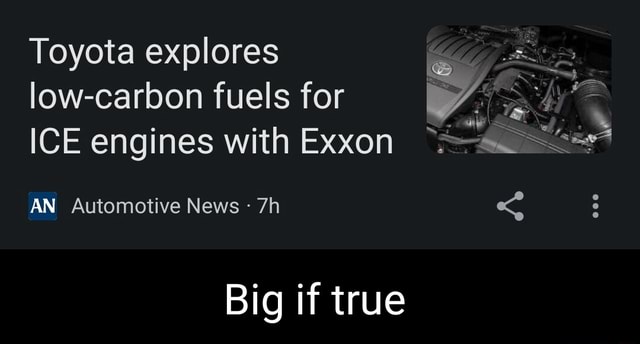 Toyota explores low-carbon fuels for ICE engines with Exxon AN ...