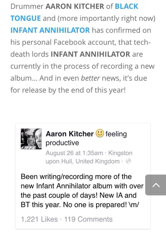 Drummer AARON KITCHER of BLACK TONGUE and (more importantly right now ...