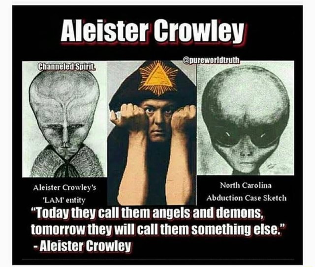 Aleister Crowley Aleister Crowley's 'LAM' entity Abduction Case Sketch ...