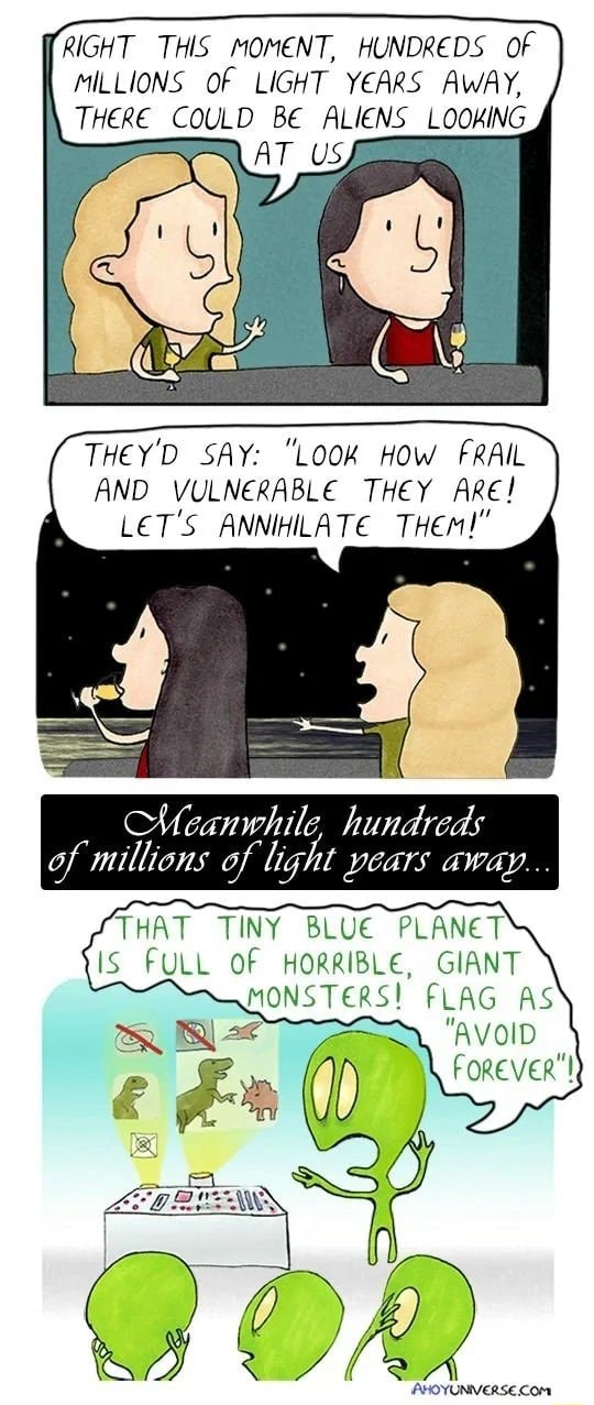 RIGHT THIS MOMENT, HUNDREDS OF MILLIONS OF LIGHT YEARS AWAY, THERE ...