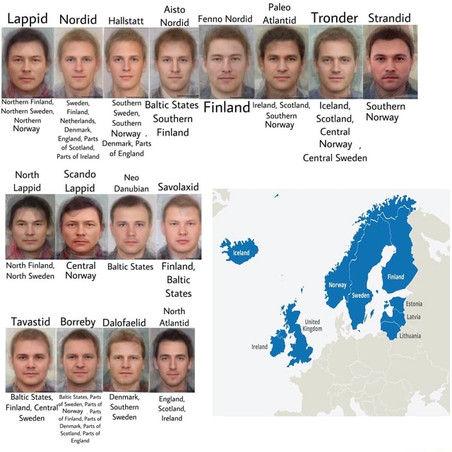 Aisto Paleo Lappid Nordid Hallstatt Nordid FennoNordid Atlantid Tronder ...