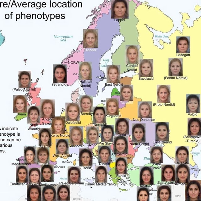 Location of phenotypes Norwegian Sea (Fenno Nordid) folgi indicate ...