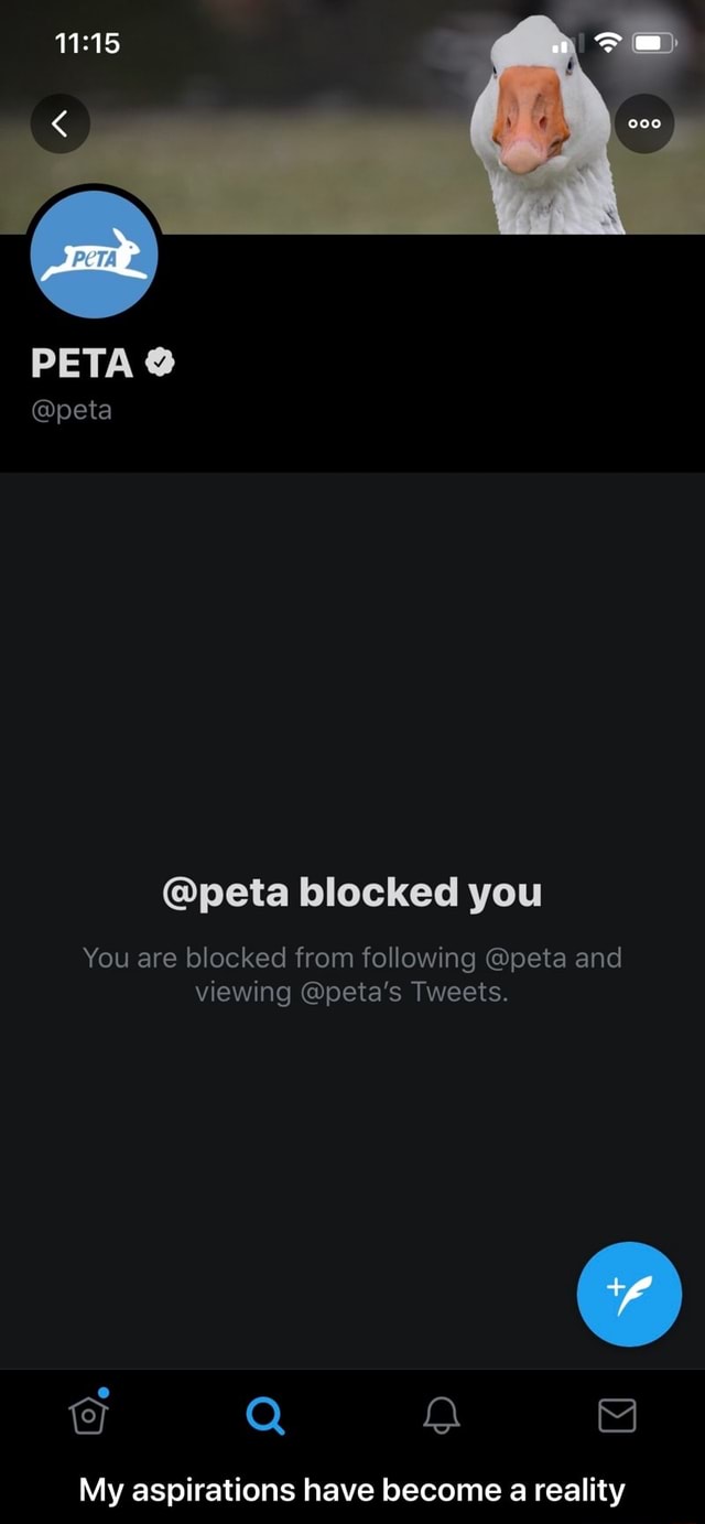 @peta blocked you You are blocked from following @peta and viewing ...