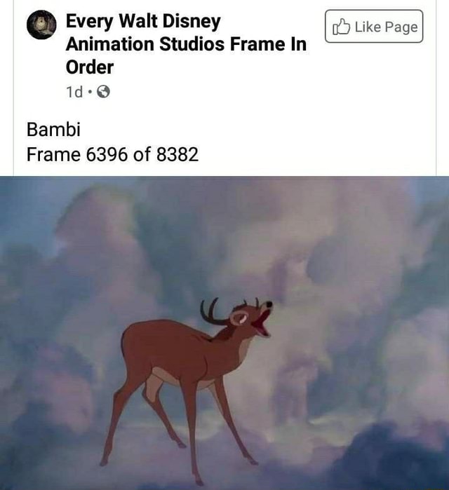 Every Walt Disney Animation Studios Frame In Order Bambi Frame 6396 of ...