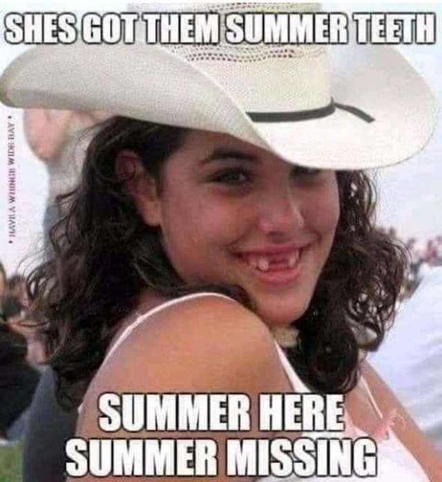 THEM SUMMER TEETH SUMMER HERE SUMMER MISSING - iFunny