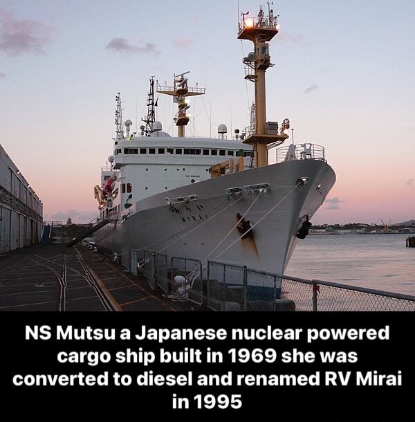 NS Mutsu a Japanese nuclear powered cargo ship built in 1969 she was ...