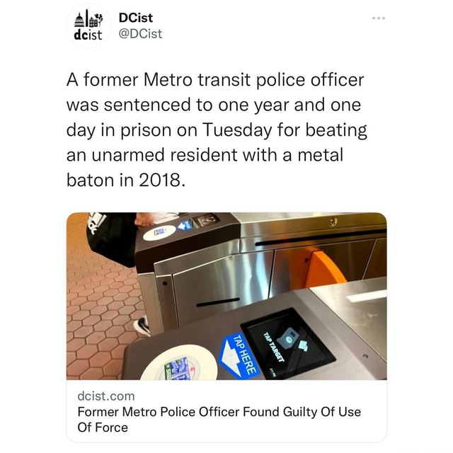 “Former Metro transit police officer Andra Vance was sentenced to one ...