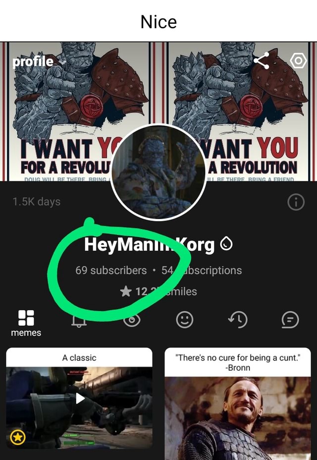 Nice profile memes "There's no co for being - iFunny