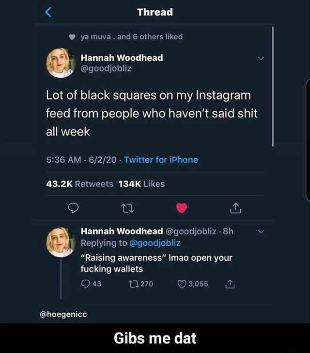 Lot of black squares on my Instagram feed from people who haven't said ...