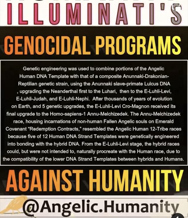 MIN GENOCIDAL PROGRAMS Genetic engineering was used to combine portions ...