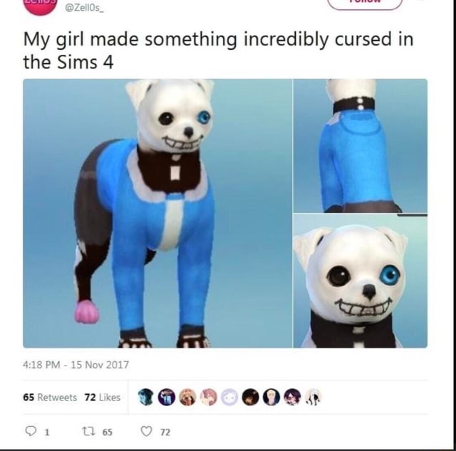 My girl made something incredibly cursed in the Sims 4 $18 PM 15 Nov ...