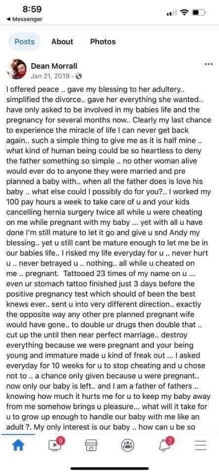 Messenger Posts About Photos Dean Morrall Jan 21, 2019-@ offered peace ...