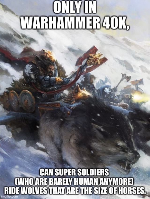 ONLY IN WARHAMMER CAN SUPER SOLDIERS (WHO ARE BARELY HUMAN ANYMORE ...