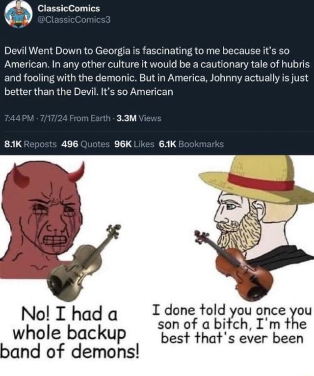 ClassicComics Devil Went Down to Georgia is fascinating to me because ...