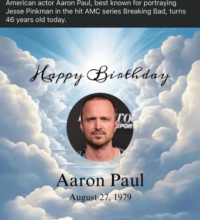 American actor Aaron Paul, best known for portraying Jesse Pinkman in ...