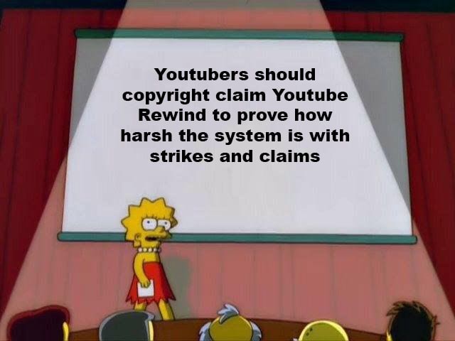 Youtubers should copyright claim Youtube Rewind to prove how harsh the ...
