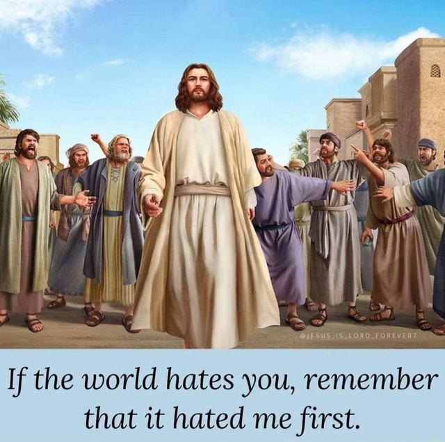 If the world hates you, remember that it hated me first. - iFunny