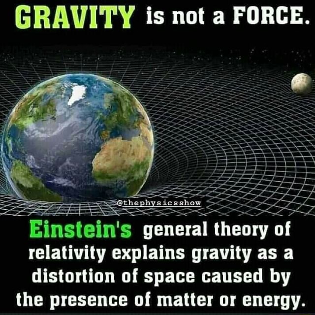 GRAVITY is not a FORCE. Einstein' general theory of relativity explains ...
