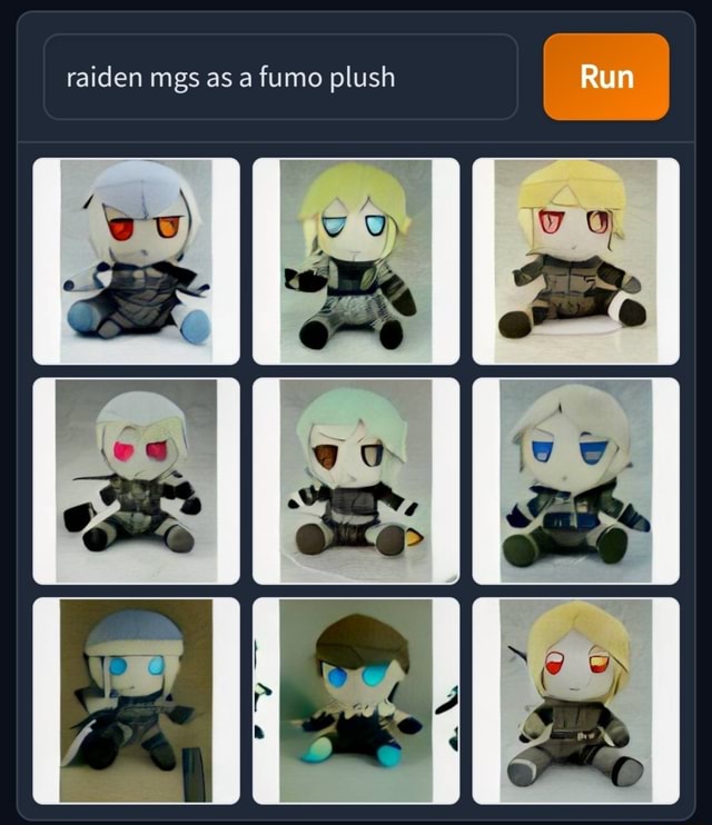 Run raiden mgs as a fumo plush Run Ac - iFunny