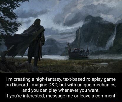 I'm creating a high text-based roleplay game on Discord. Imagine but ...