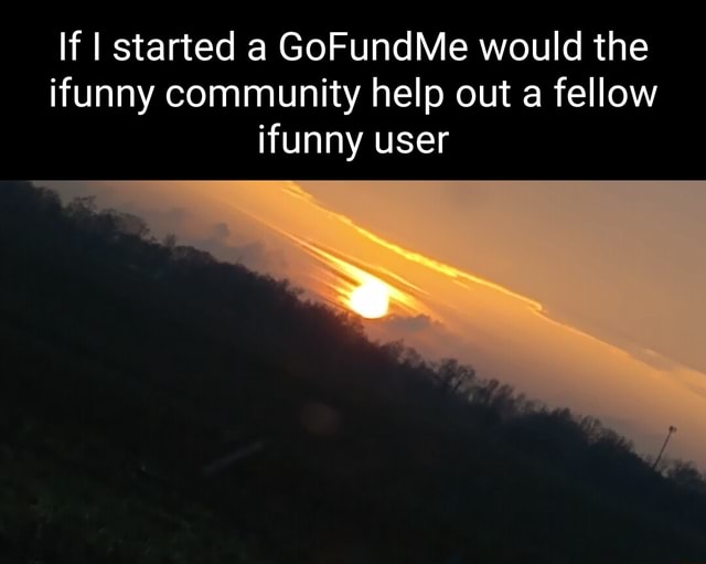 If I started a GoFundMe would the ifunny community help out a fellow ...