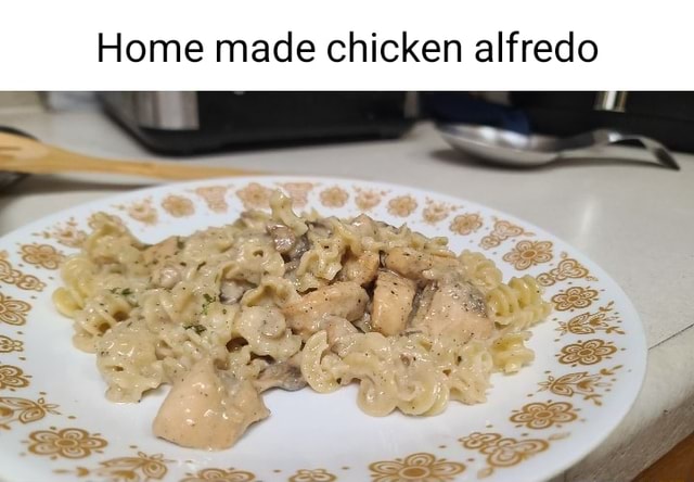 Home made chicken alfredo - iFunny