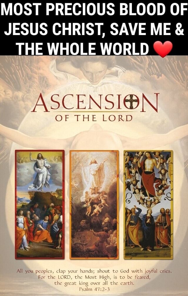 MOST PRECIOUS BLOOD OF JESUS CHRIST, SAVE ME THE WHOLE WORLD CO. OF THE ...