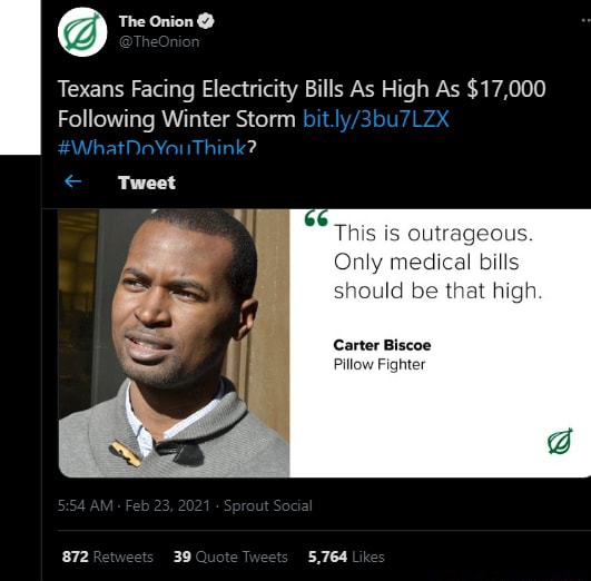 Meme twitter - Texans Facing Electricity Bills As High As $17,000 ...