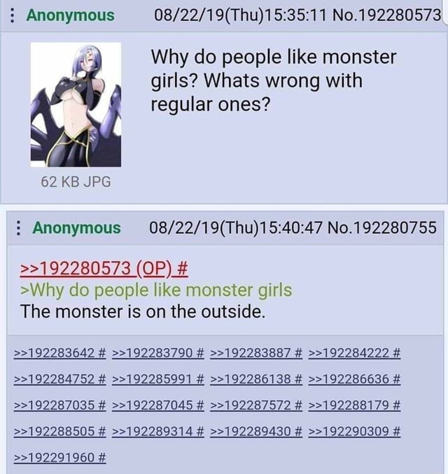 3 Anonymous 08/22/19(Thu)15:35:11 No.192280573 Why do people like ...