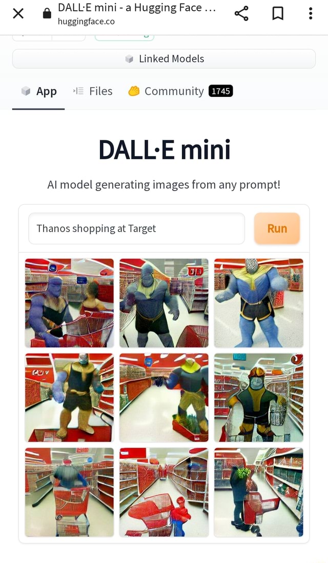 DALLE mini - a Hugging Face... huggingface.co Linked Models App Files ...