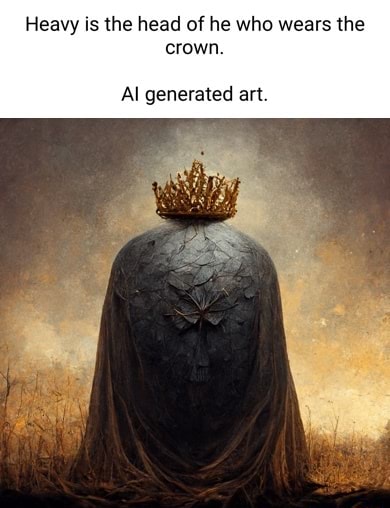Heavy is the head of he who wears the crown. Al generated art. - iFunny