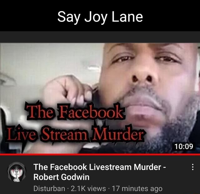 Say Joy Lane The Murder The Facebook Livestream Murder - Robert Godwin ...