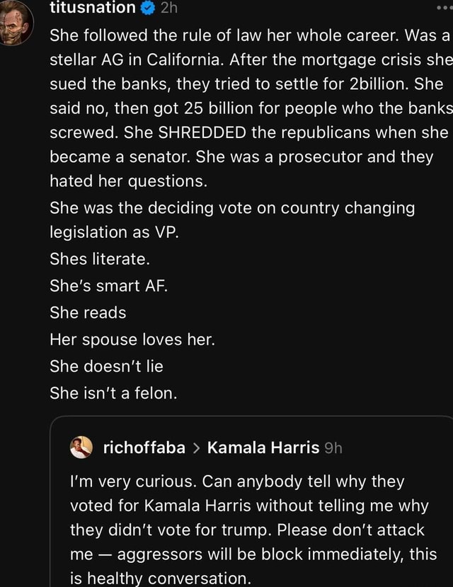 Titusnation She Followed The Rule Of Law Her Whole Career Was A