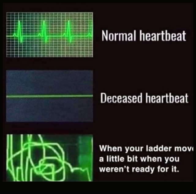 Normal heartbeat e Deceased heartbeat When your ladder movi a little ...