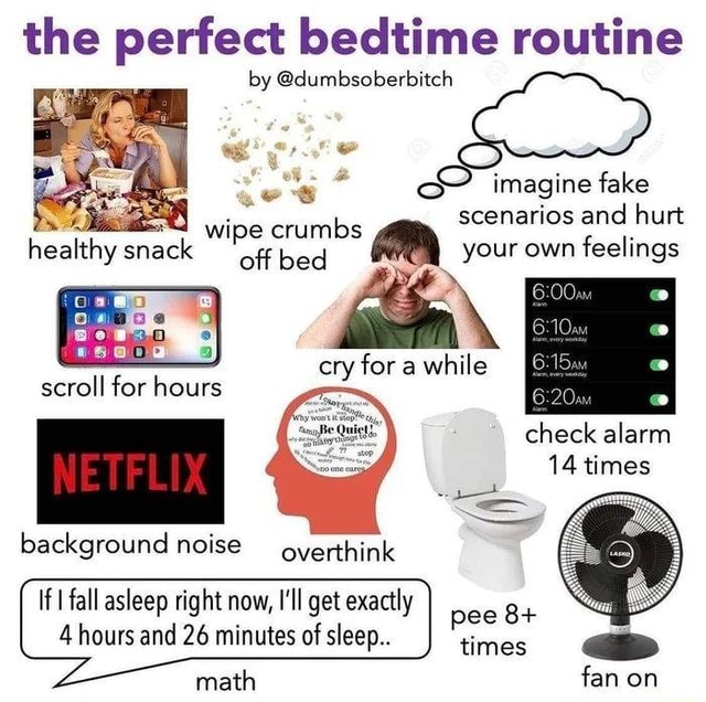 The perfect bedtime routine by @dumbsoberbitch imagine fake wipe crumbs ...