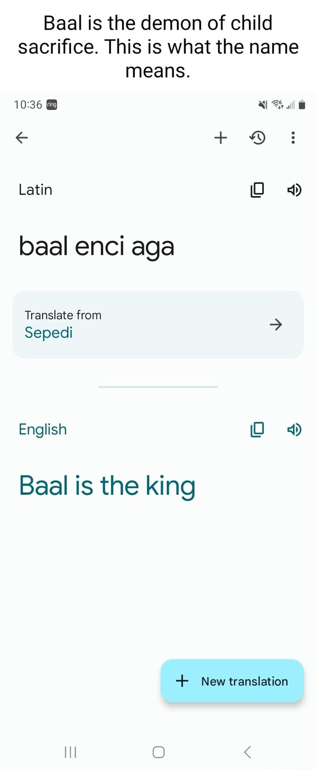 Baal is the demon of child sacrifice. This is what the name means. @ il ...