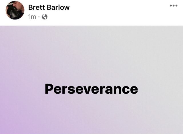Brett Barlow Perseverance - iFunny