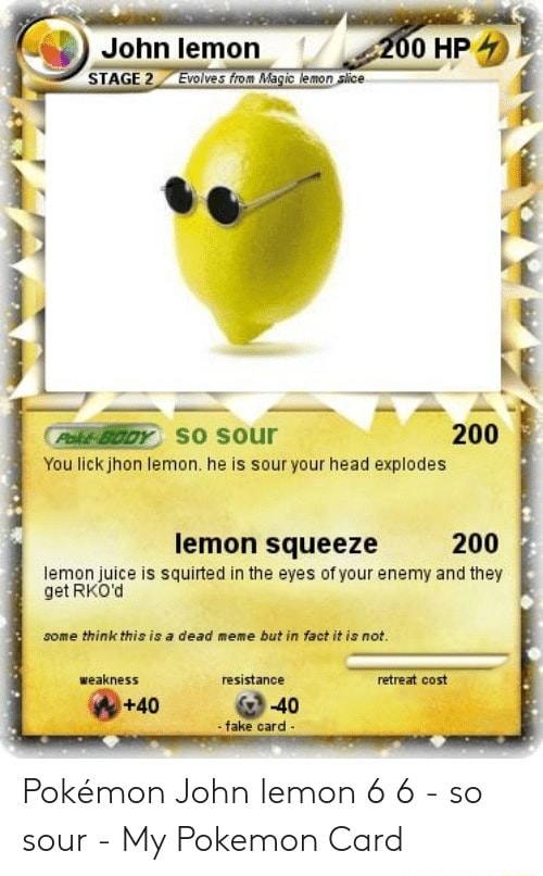 Lemen so sour 200 You lick hon lemon. he is sour your head explodes ...