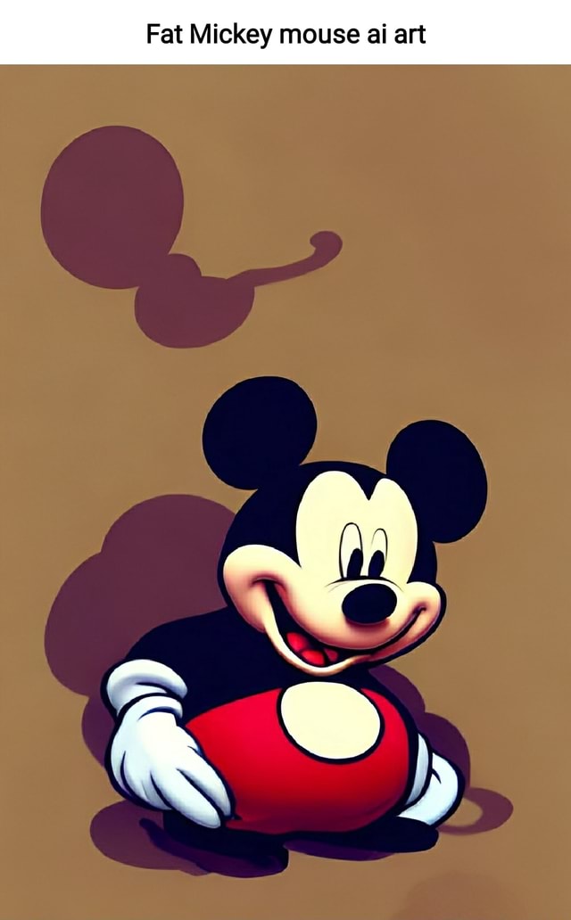 Fat Mickey mouse ai art - iFunny