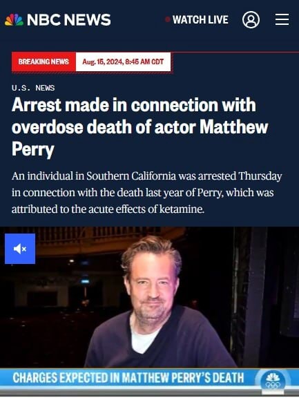 NBC NEWS WATCHLIVE = U.S. NEWS: Arrest made in connection with overdose ...