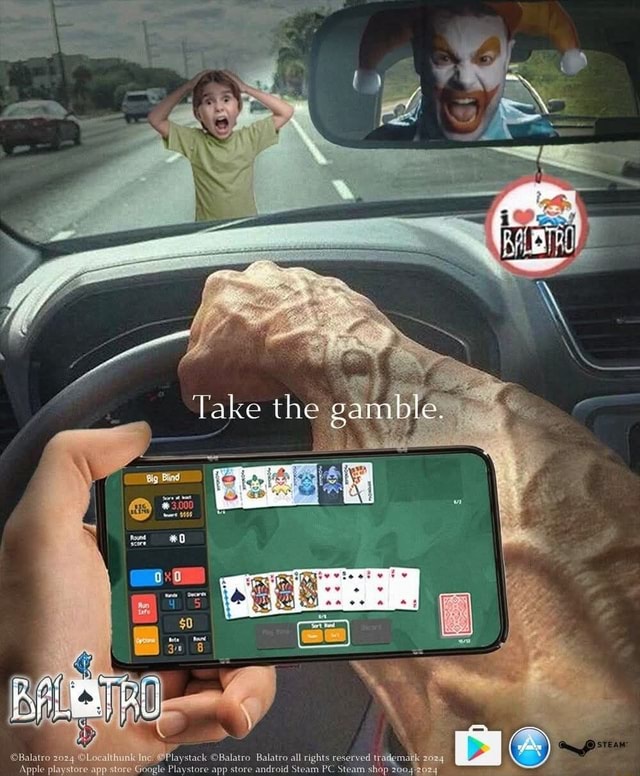 Ry Take th ga 2024 Ine Playstack Balatro all rights reserved tradematk 2024 'Apple playstore app ...