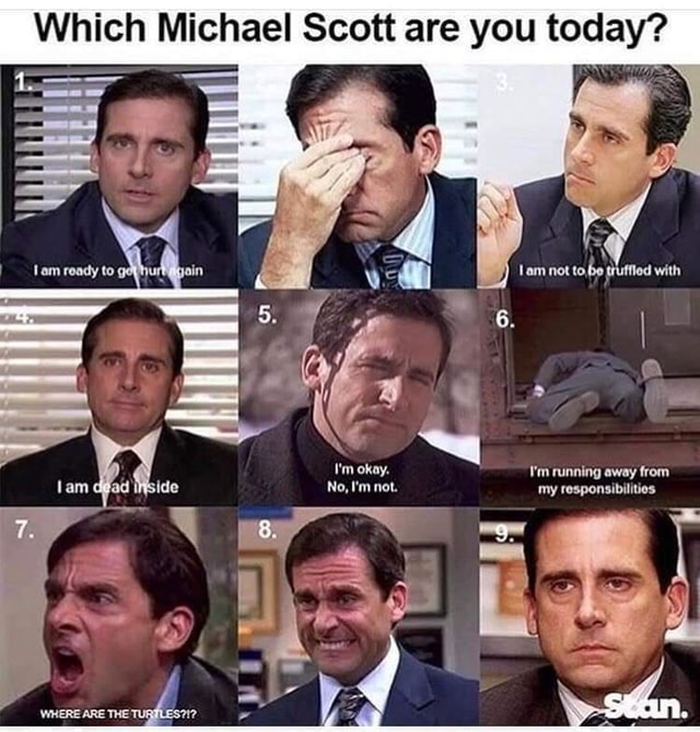 Meme recycling centre - Which Michael Scott are you today? I'm okay ...