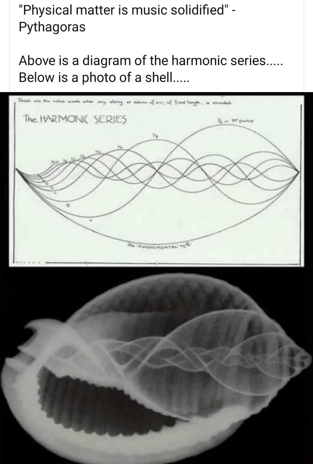 "Physical matter is music solidified" - Pythagoras Above is a diagram ...