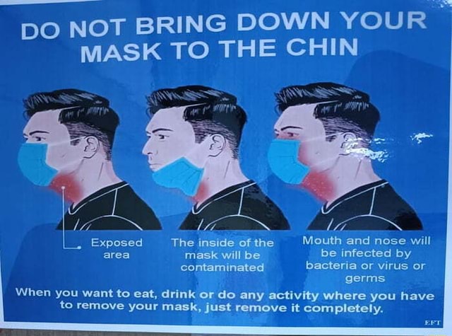 DO NOT BRING DOWN YOUR MASK TO THE CHIN lZ LZ Exposed The inside of the ...