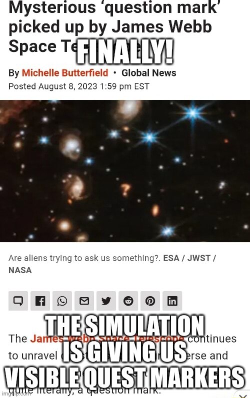 Mysterious question mark picked up by James Webb Space T. By Michelle ...