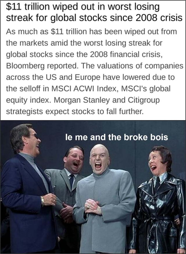$11 trillion wiped out in worst losing streak for global stocks since ...